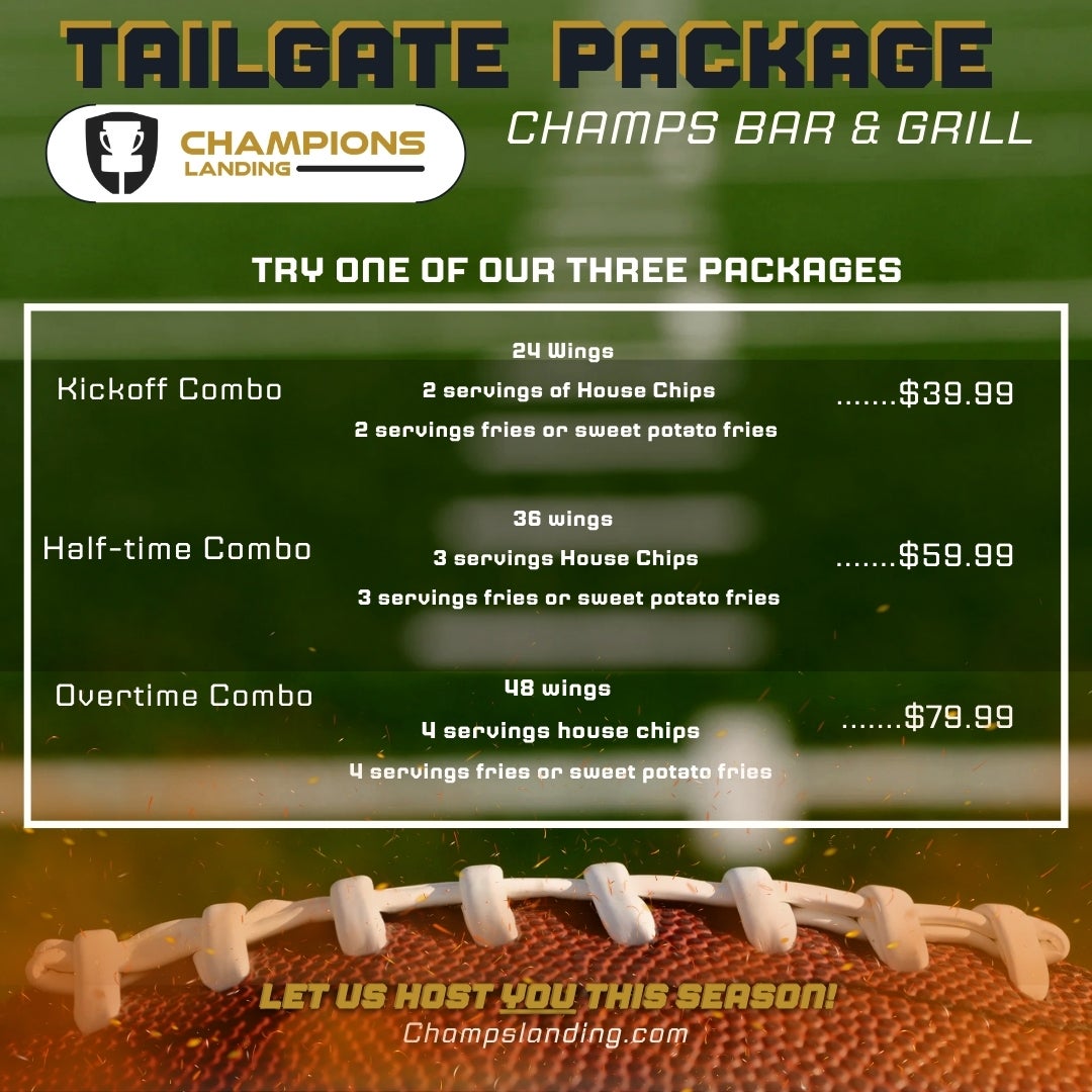 Over Time Combo 48 Wings Tailgate Package | Champions Landing | Champs ...